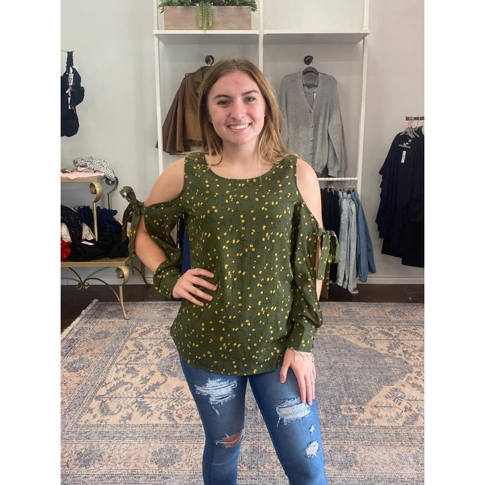 Entro Green Floral Cold Shoulder – The Perfect Pair